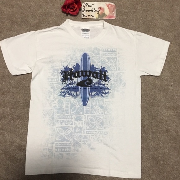 Delta | Shirts & Tops | Bogo White Hawaii T 0 Preshrunk Cotton | Poshmark